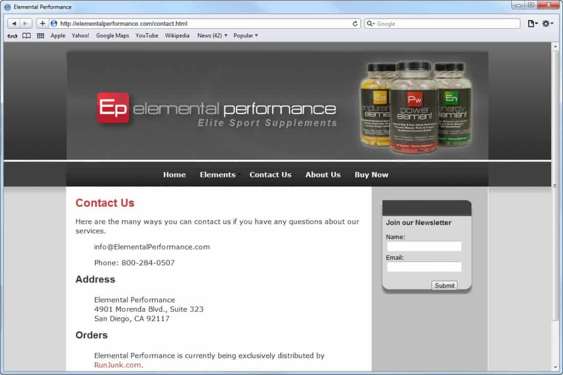Website Development | Elemental Performance | MITO Studios