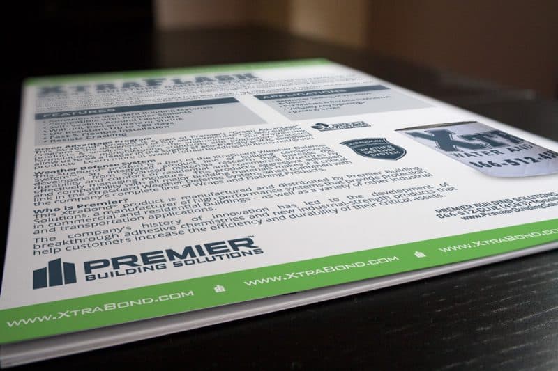 Graphic Design & Print Product Technical Data Sheets Template