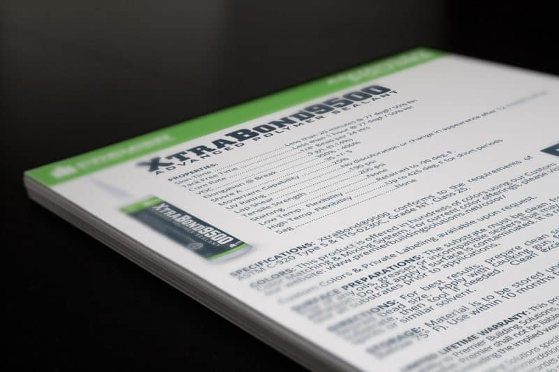 Graphic Design & Print Product Technical Data Sheets Template