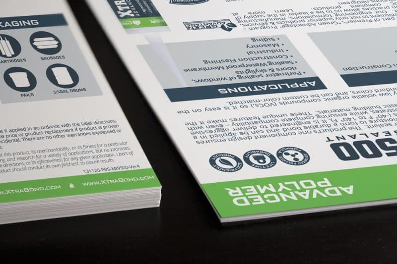 Graphic Design & Print Product Technical Data Sheets Template