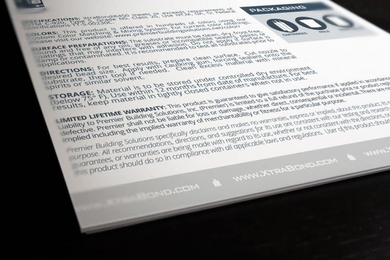 Graphic Design & Print Product Technical Data Sheets Template