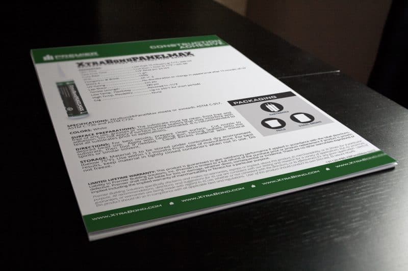 Graphic Design & Print Product Technical Data Sheets Template