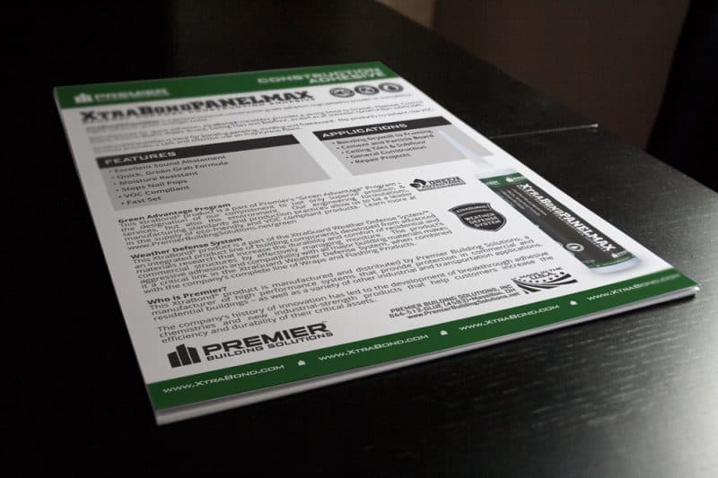 Graphic Design & Print Product Technical Data Sheets Template