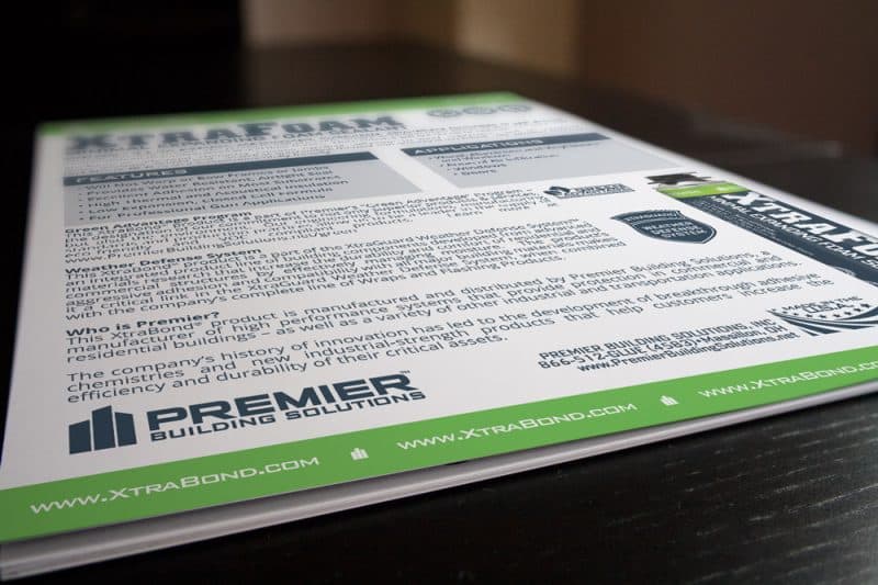 Graphic Design & Print Product Technical Data Sheets Template