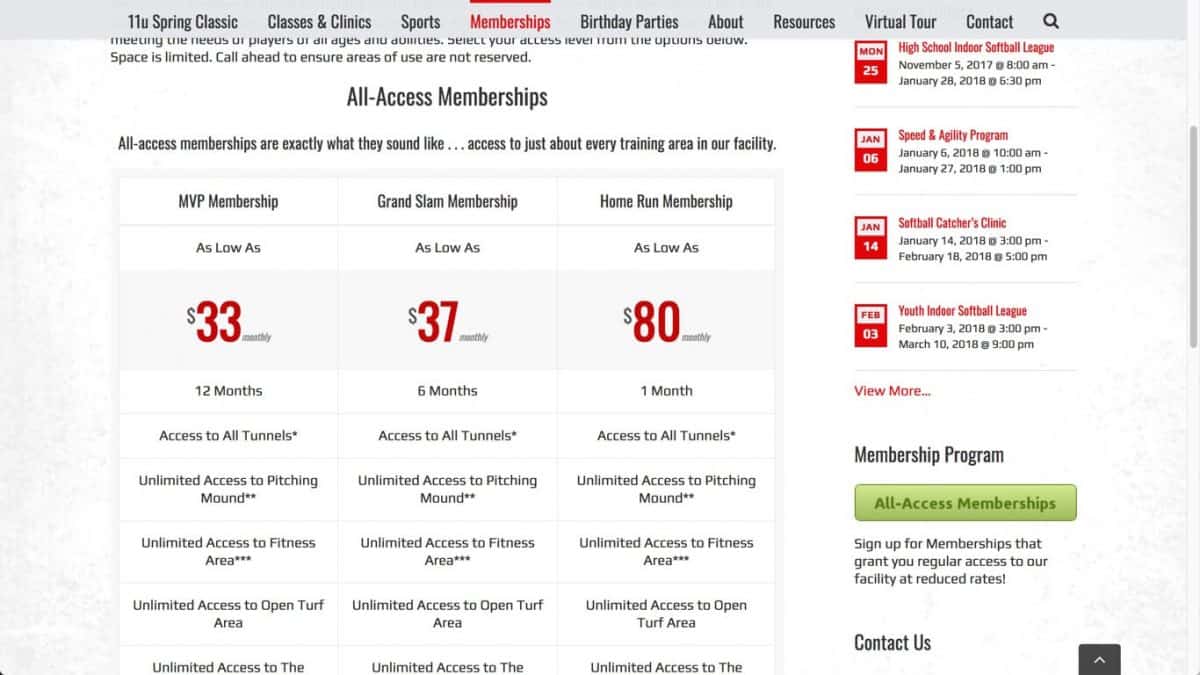 WordPress Website Design for Stark County Sports Complex - MITO Studios