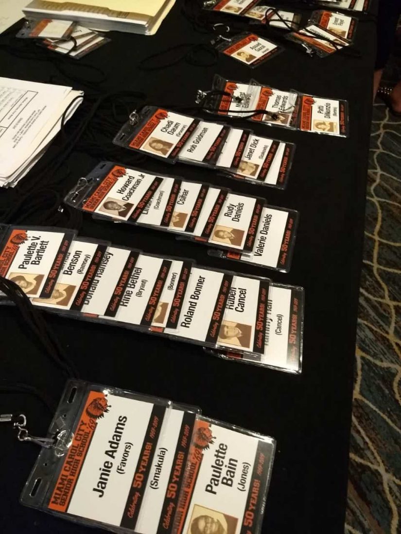 Custom Name Badges, Design & Print for 50th High School Reunion, Carol ...