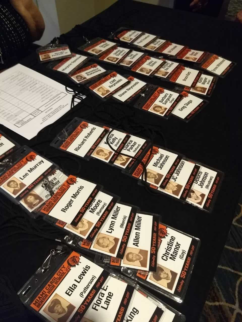 Custom Name Badges, Design & Print for 50th High School Reunion, Carol ...